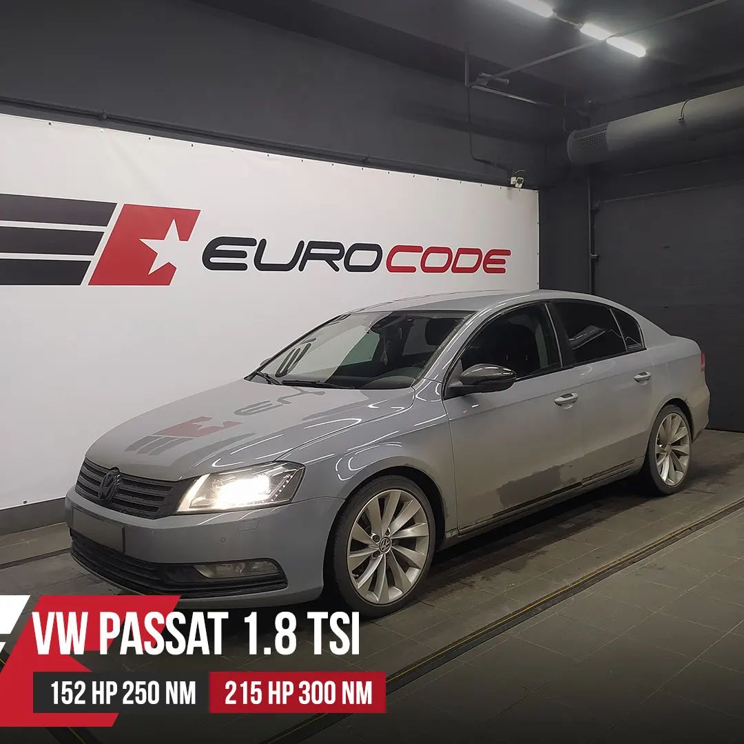 VW Passat B7 1,8TSI чип тюнинг от Eurocode Tuning