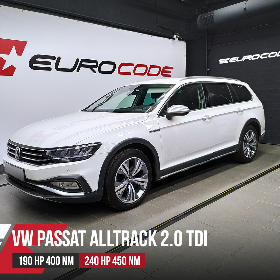 Passat B8 2.0TDI чип тюнинг от Eurocode Tuning