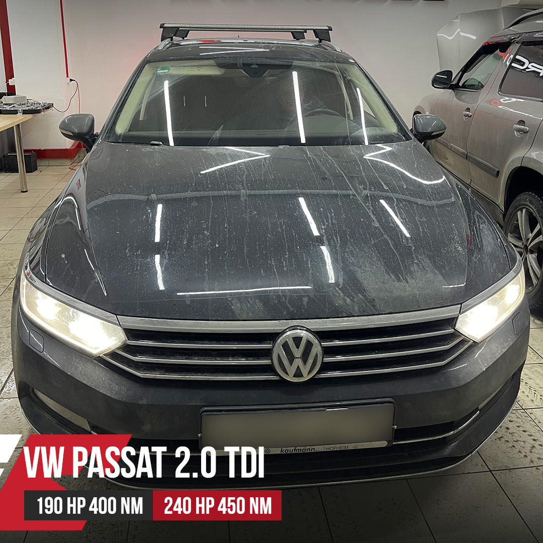 Passat B8 2.0TDI чип тюнинг от Eurocode Tuning