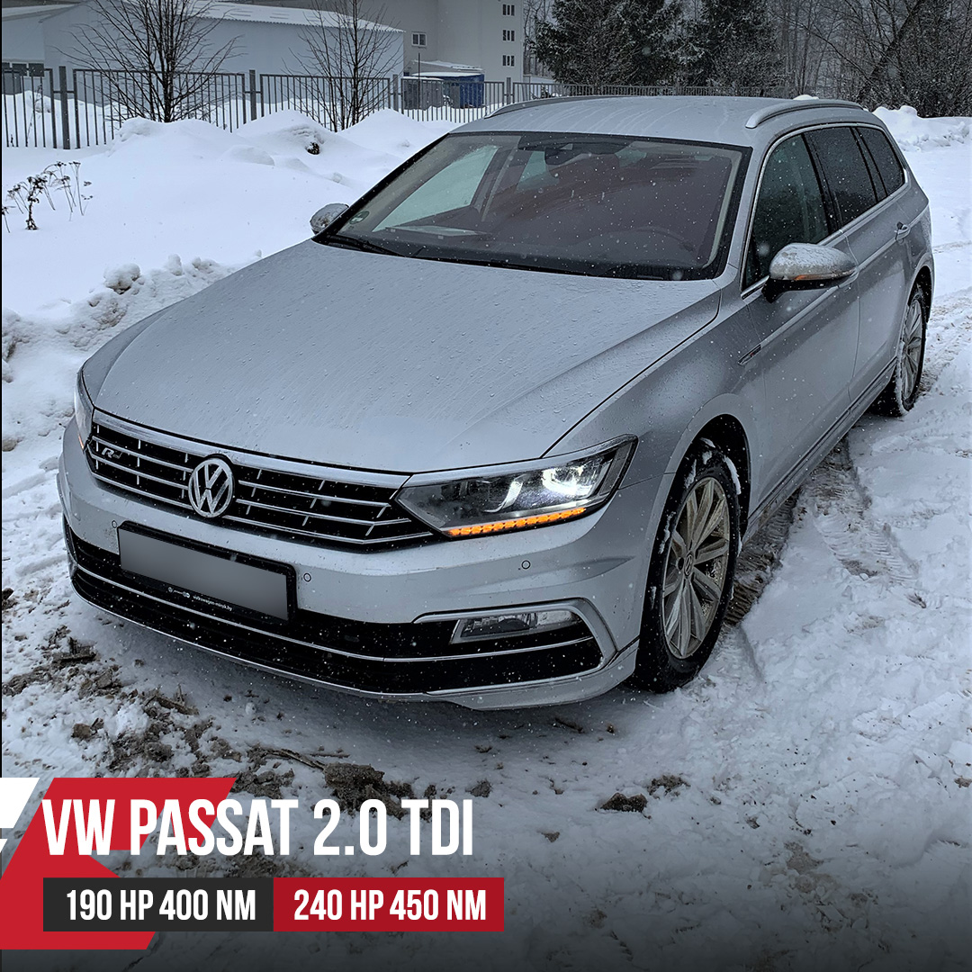 Passat B8 2.0TDI чип тюнинг от Eurocode Tuning